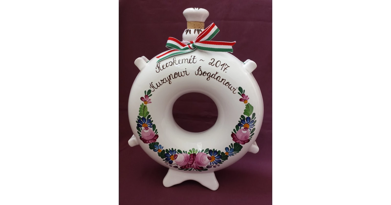 Nagy perec kulacs egyedi feliratozással - Puskár Andi Kerámia webáruház